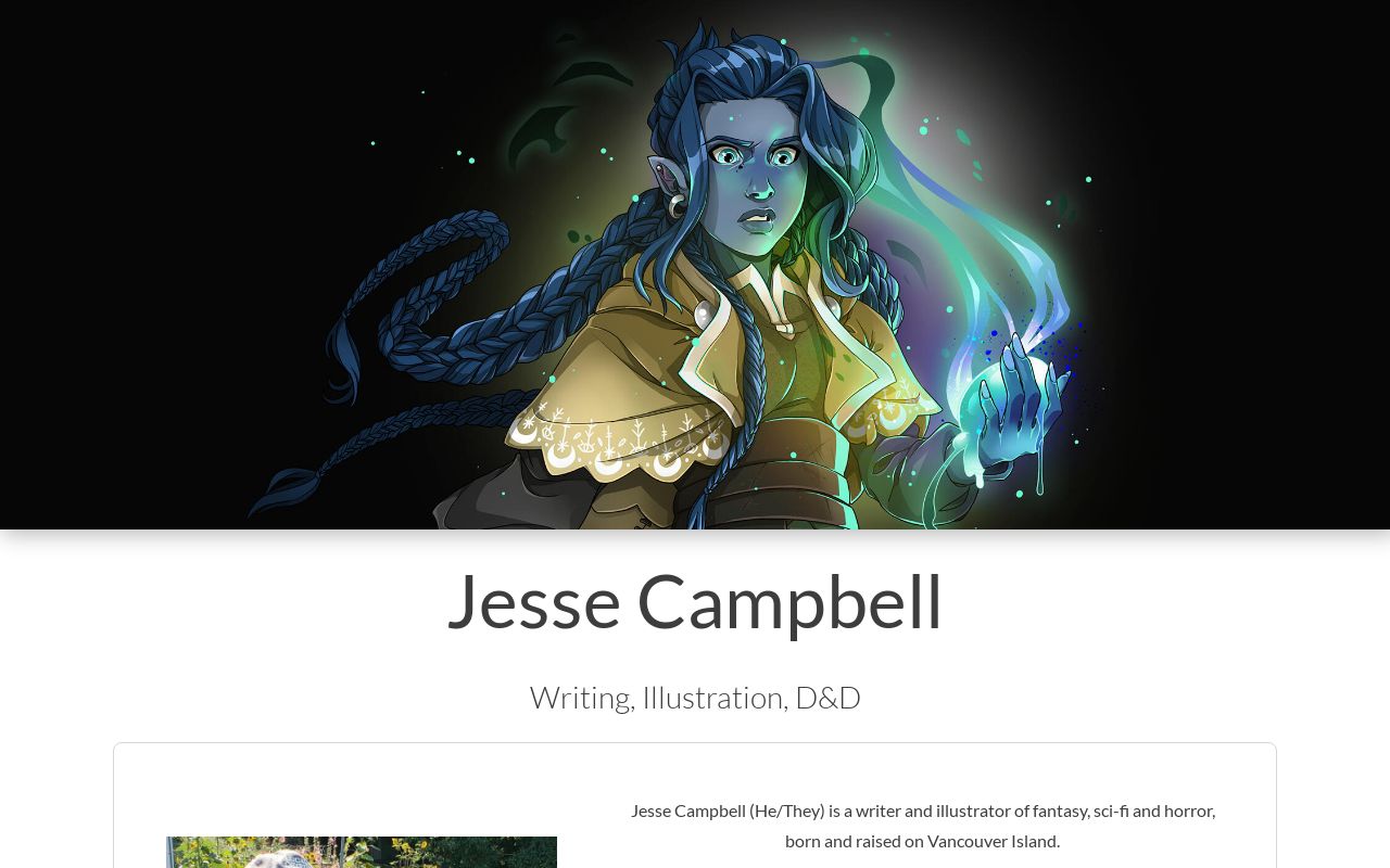 Jesse Campbell: Writer, Illustrator, D&D Player